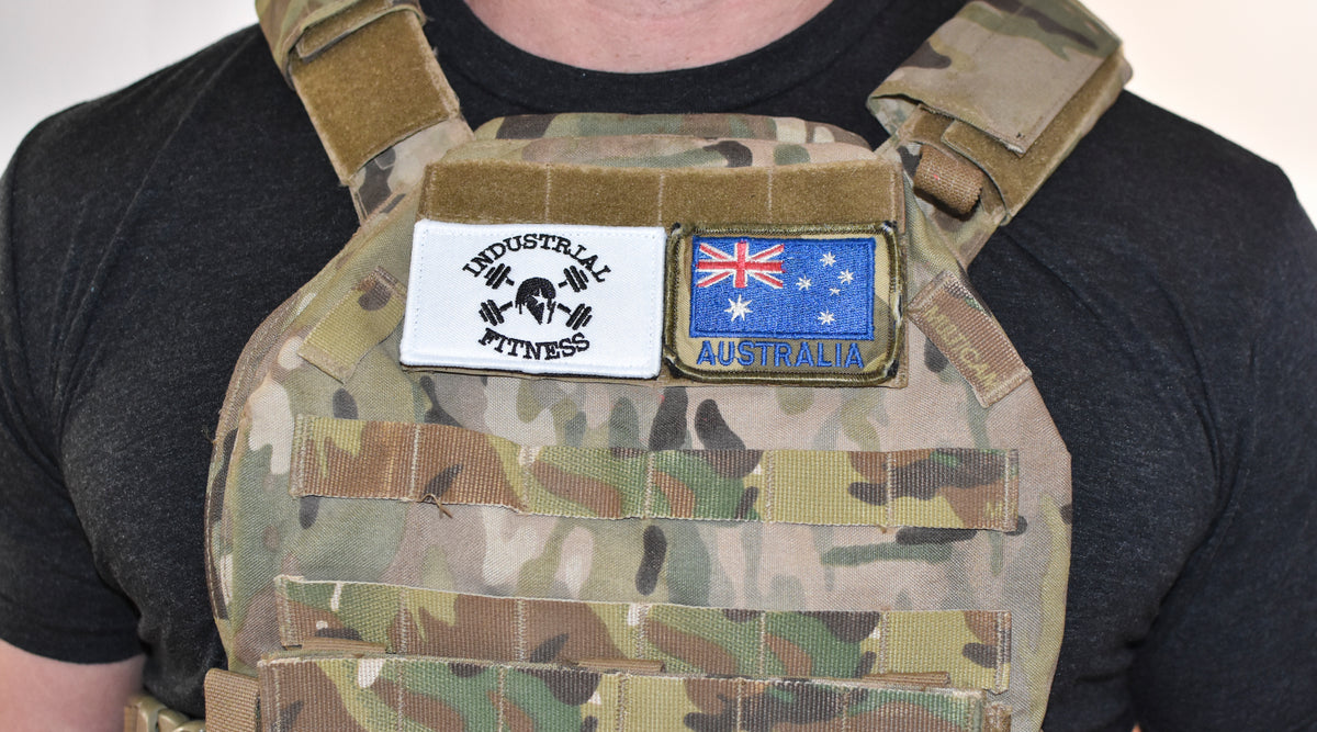 Black on White Morale Patch – Industrial Fitness